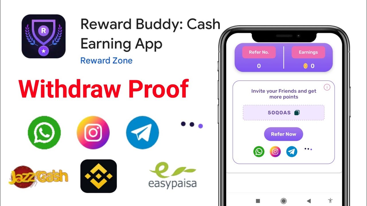 Reward Buddy Cash Earning App Withdraw Proof new earning app Reward ...