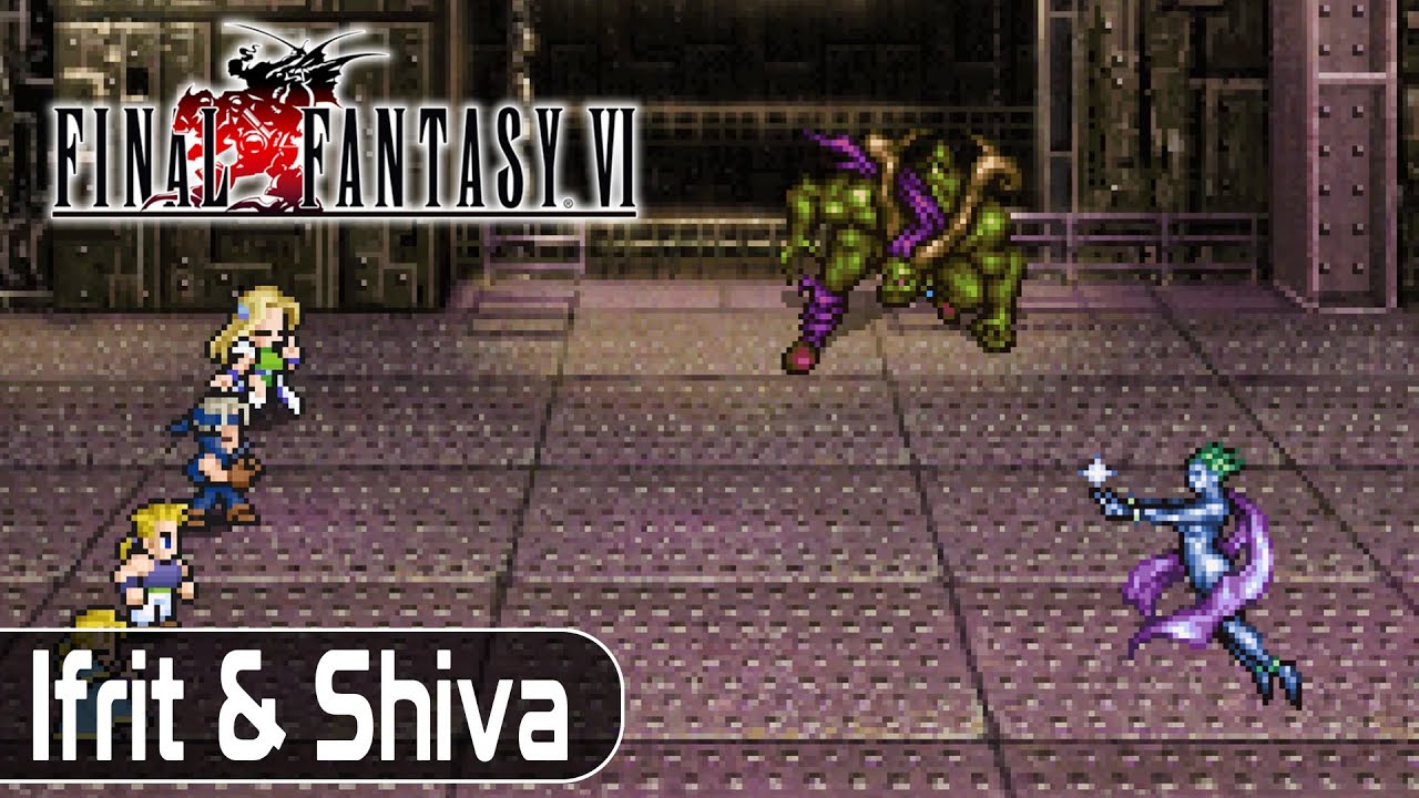 Final Fantasy VI Pixel Remaster - Ifrit & Shiva Boss Fight | [PC] - YouTube