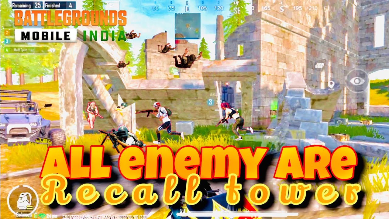 ALL ENEMY ARE RECALL TAWOR || RUSH GAMEPLAY BGMI - YouTube