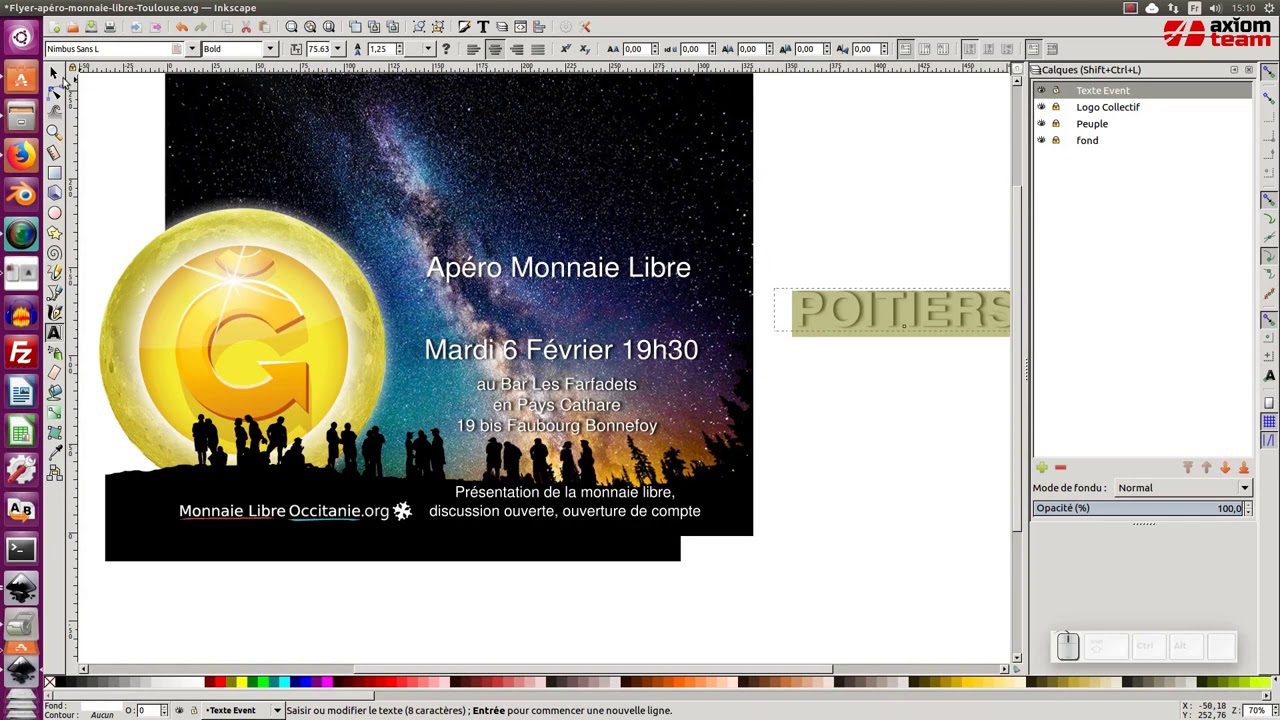 Tuto inkscape modification d'un flyer (débutant) - YouTube