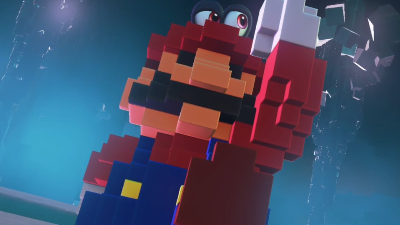 3D 8-Bit Mario in Super Mario Odyssey - Final Boss & Ending - YouTube