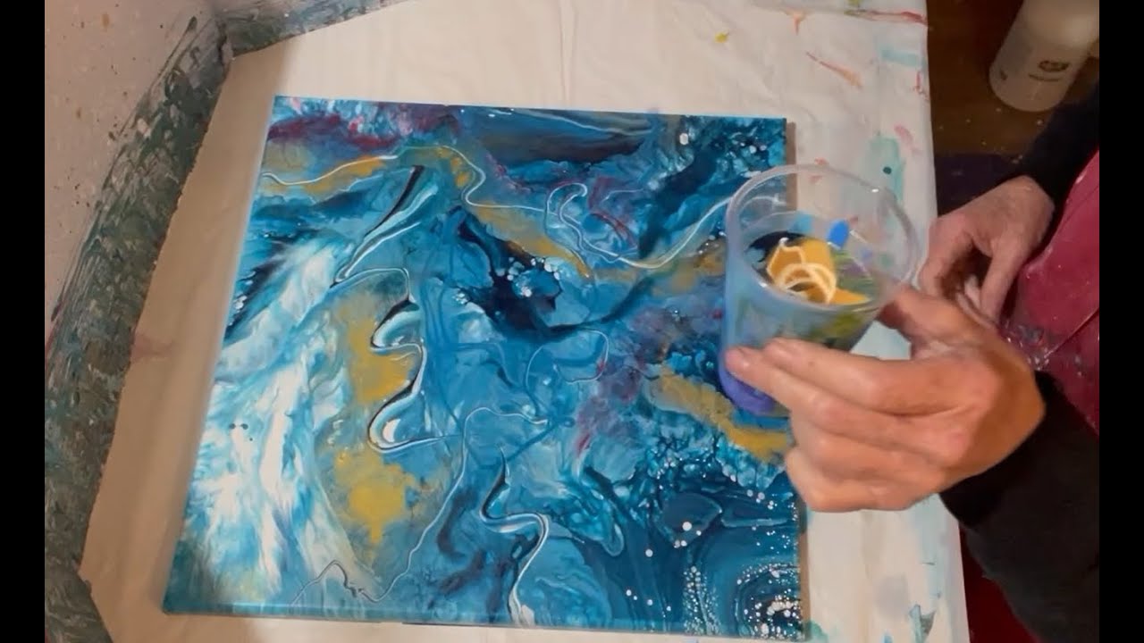 Layers of Abstract Pours - Fluid Art Acrylic Pouring - YouTube