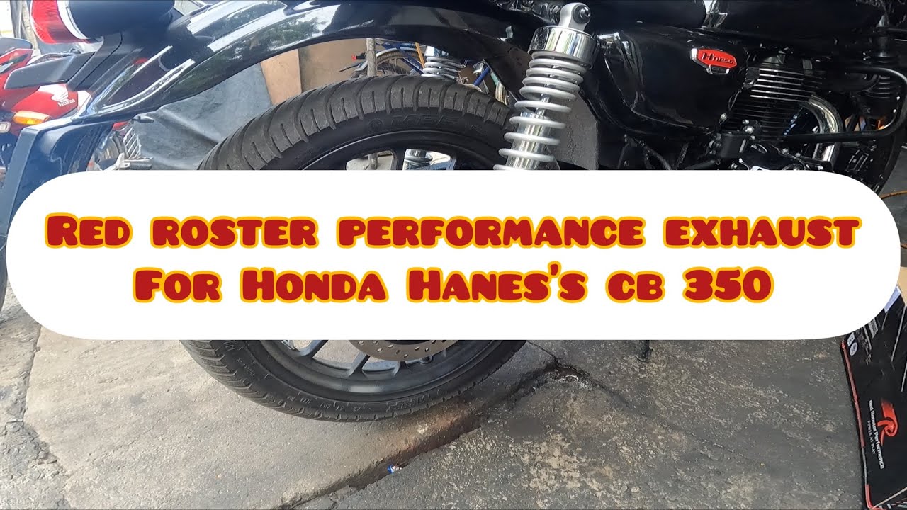 Honda H’ness cb350 Red rooster performance exhaust installation 🔥red ...