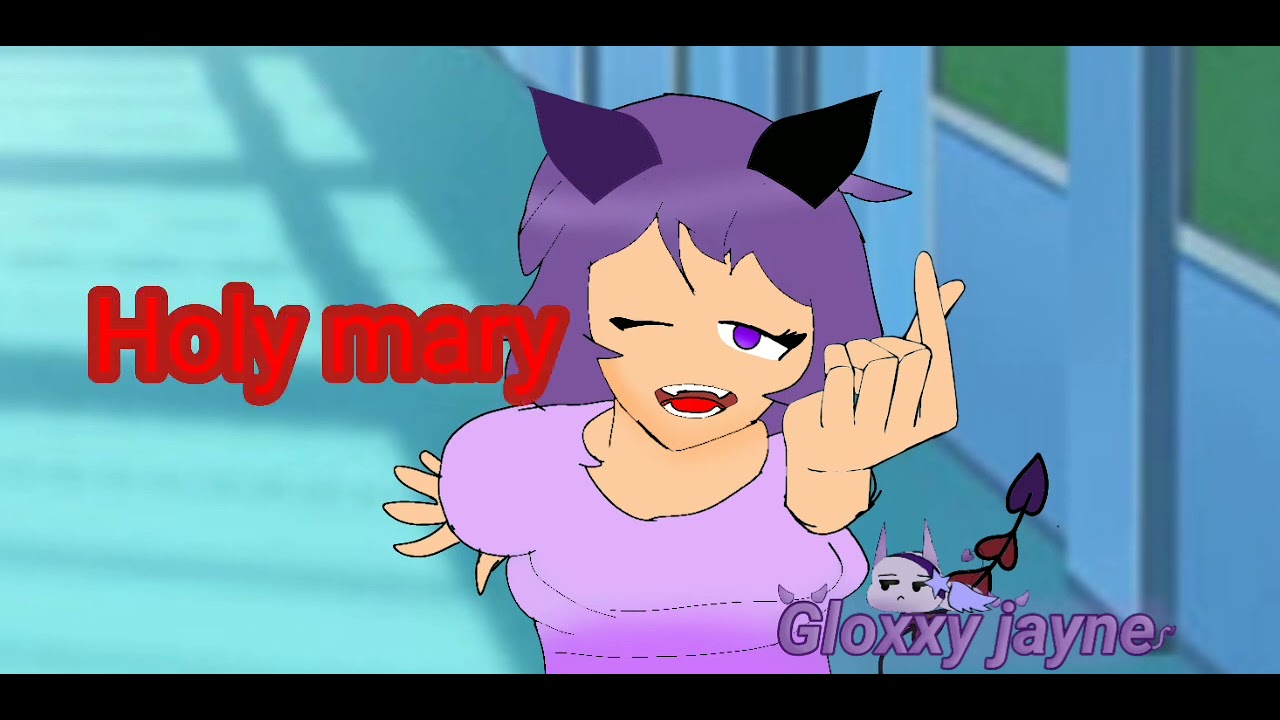 you go down just like holy Mary!((Mary on a cross)) Gacha meme inspired ...