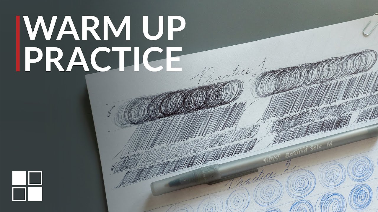 Writing Penmanship | Warm Up Practice | Ballpoint pen | 01 | - YouTube