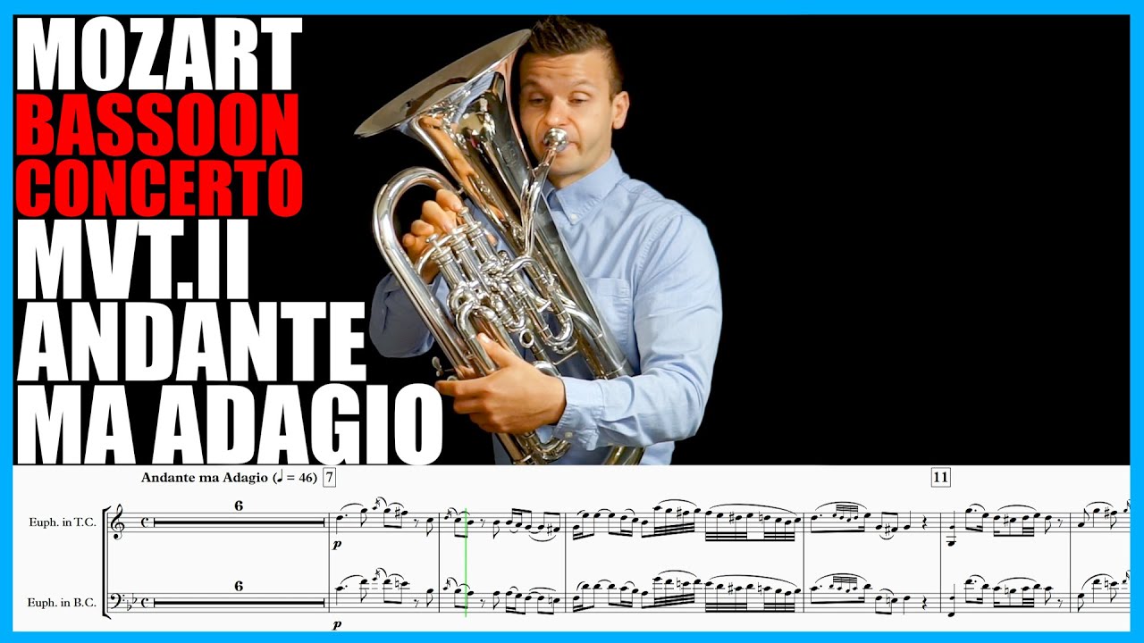 Mozart: Bassoon Concerto in B-flat major K 191, 2nd movement (Andante ...