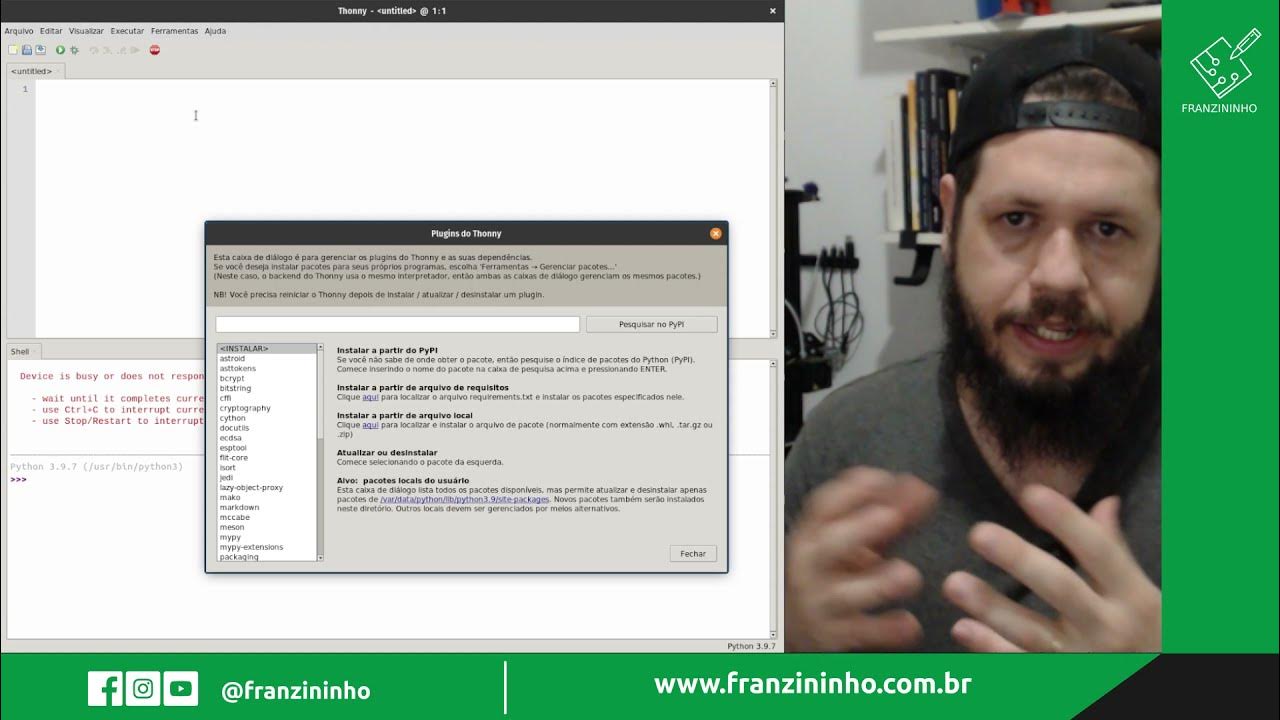 Franzininho WiFi: Configurando o Thonny IDE para trabalhar com CircuitPython - YouTube