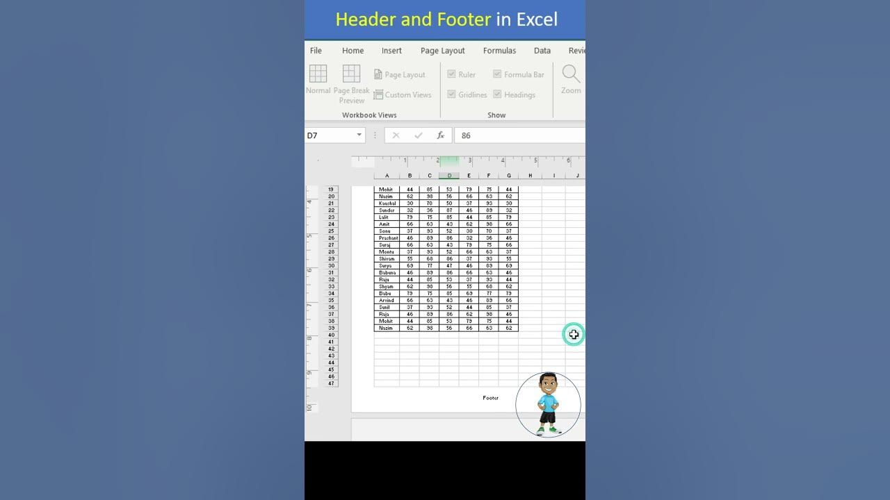 Header Footer in excel #excel #exceltips #exceltutorial #msexcel #microsoftexcel # ...
