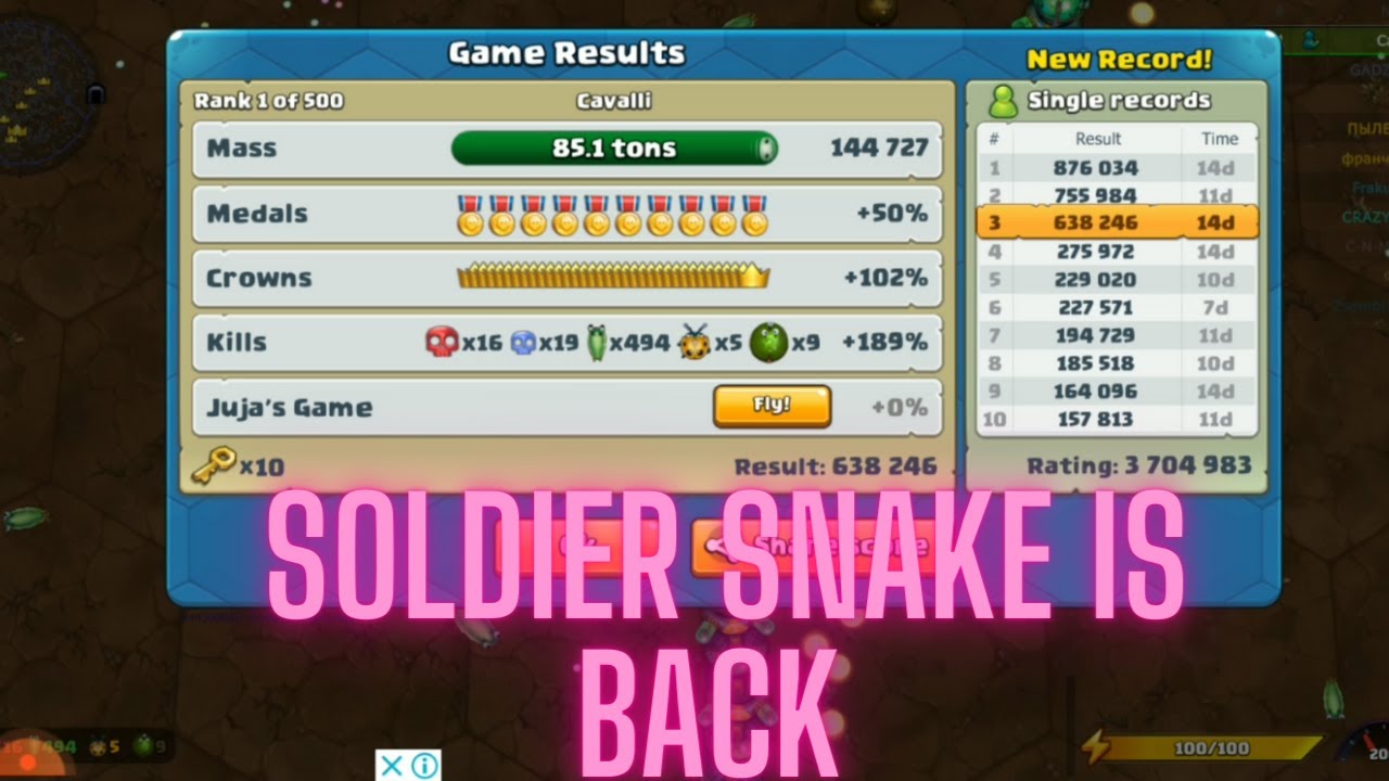 Play with soldier Snake Best Game Little Big Snake - YouTube