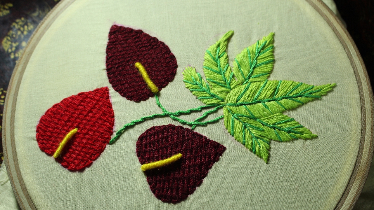 Hand Embroidery Designs | Checkered stitch | Stitch and Flower-114 ...