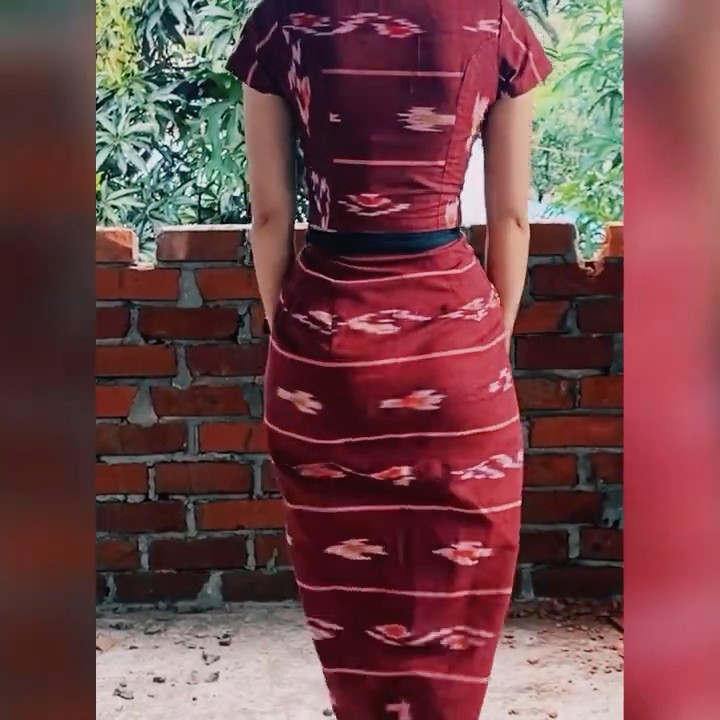 how to wear myanmar longyi(or) warp skirt #minusks - YouTube