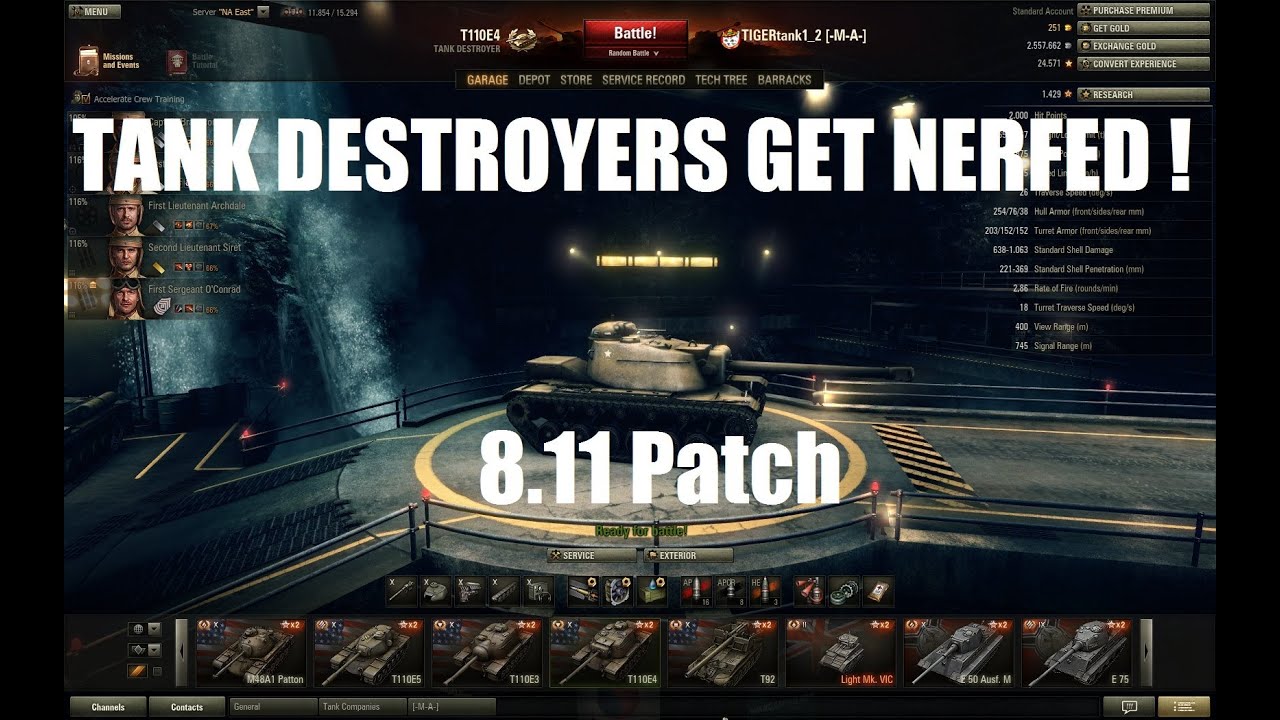 World of Tanks - Tank destroyer Nerf ! - 8.11 Patch - YouTube