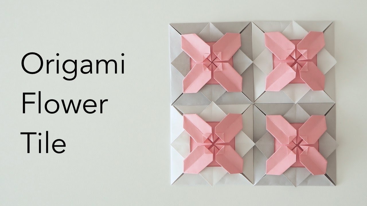 Origami Flower Tile Tutorial - ASMR Paper Folding - YouTube