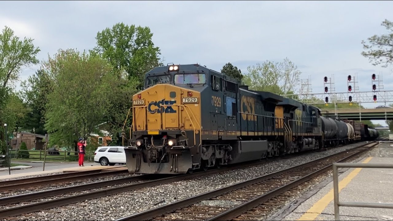CSX Ex Conrail GE Dash-8 at St Denis! - YouTube