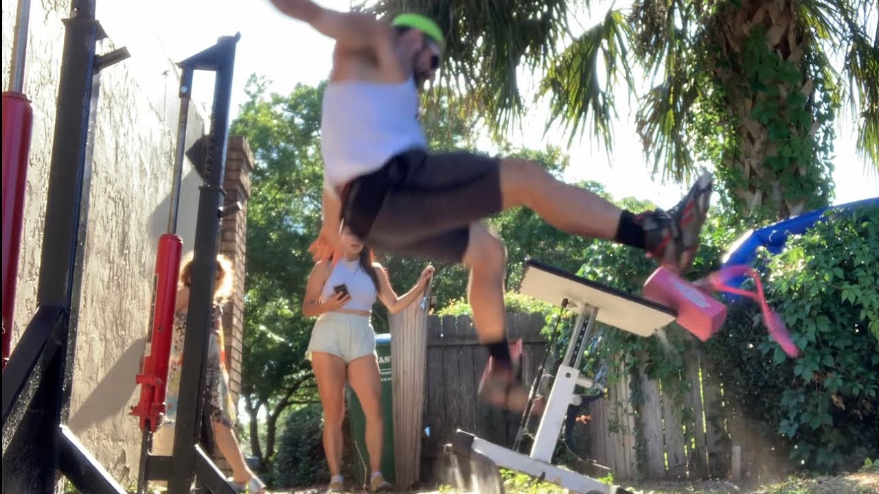 Dad Almost DIES When Showing Off To Wife And Daughter - YouTube