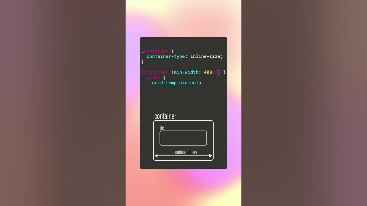Dynamic and adaptable designs with CSS Container Queries - YouTube