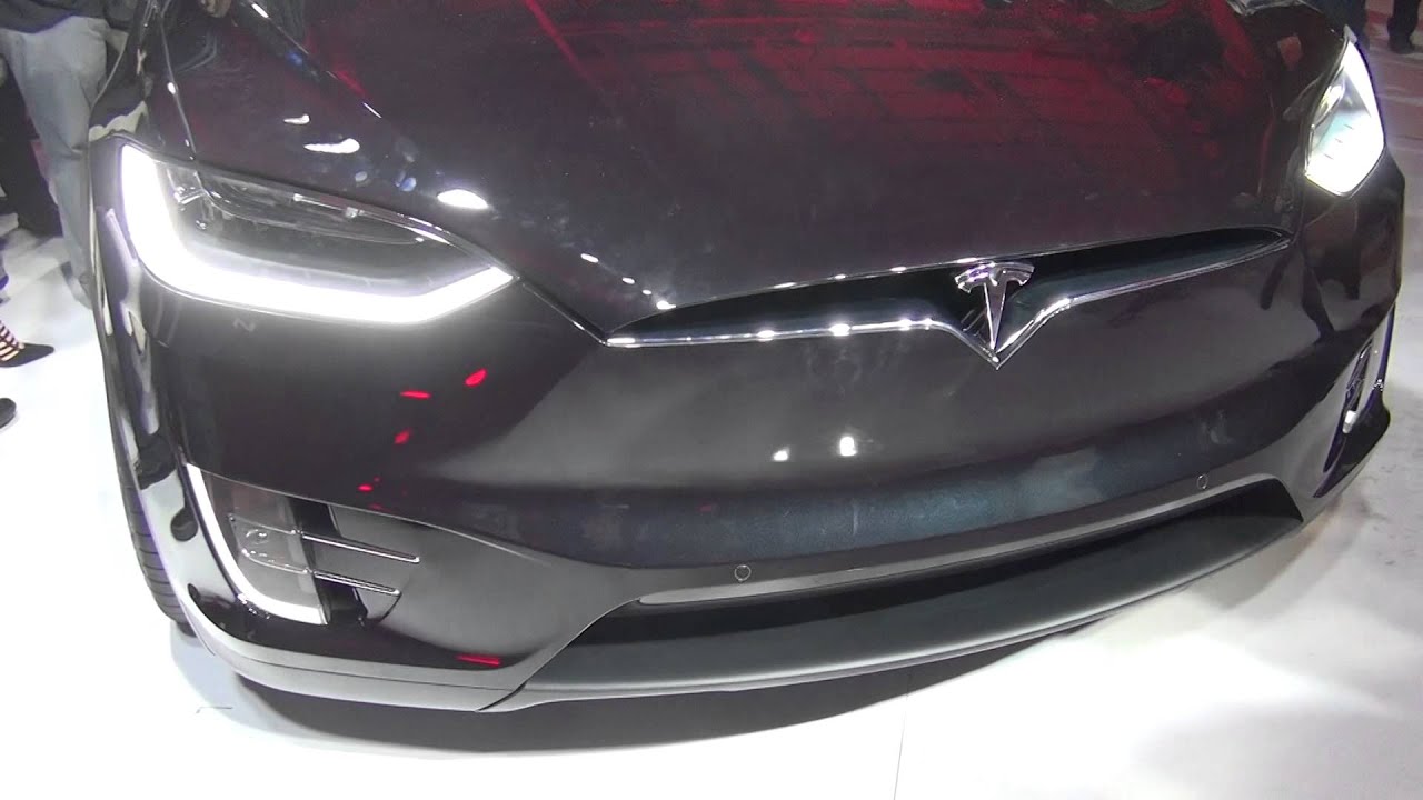 2016 Tesla Model X: Front View of Elon Musk's Founder 1 - YouTube