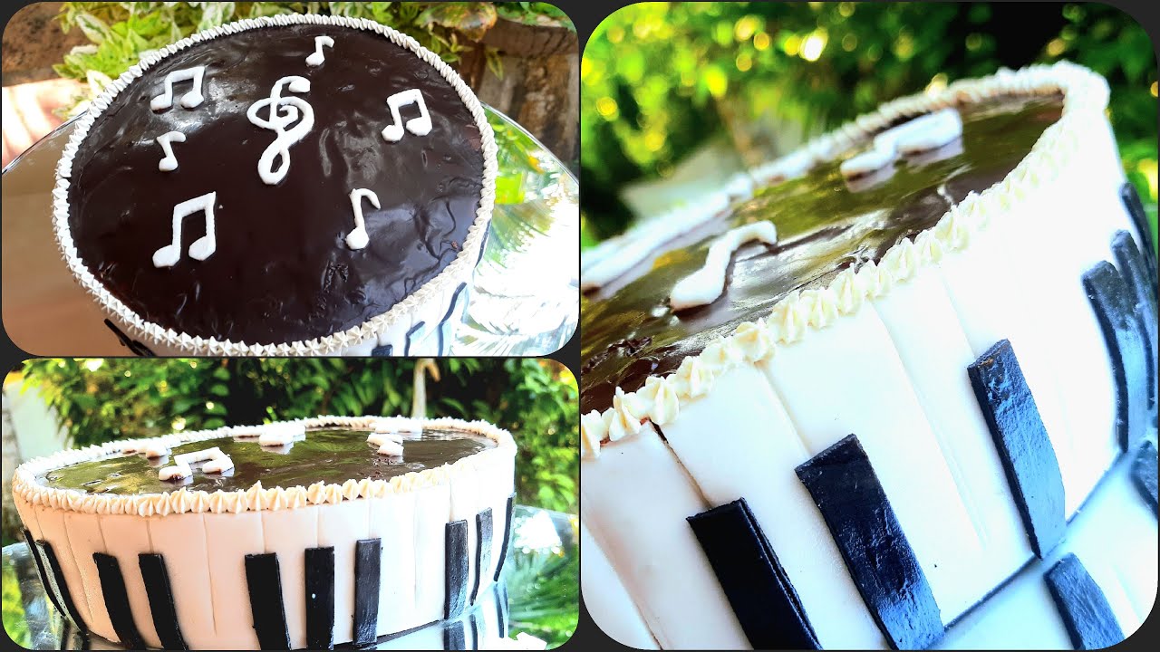 Let's Make Organ / Piano shaped cake with fondant icing || step by step ...