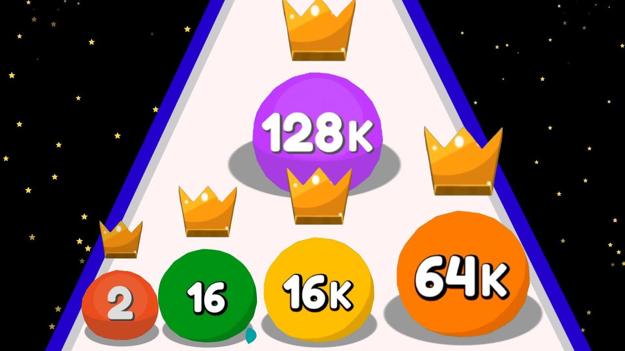 Satisfying mobile game - Ball Run infinity - ball run 2048 video ...