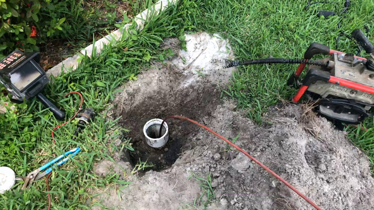 Video inspection of drain line shows issue - YouTube