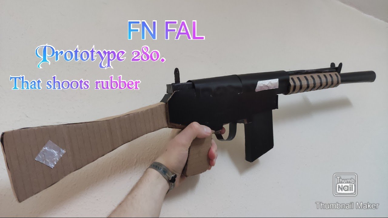 FN FAL Prototype 280. | Syringe pump action | How to make a special toy ...