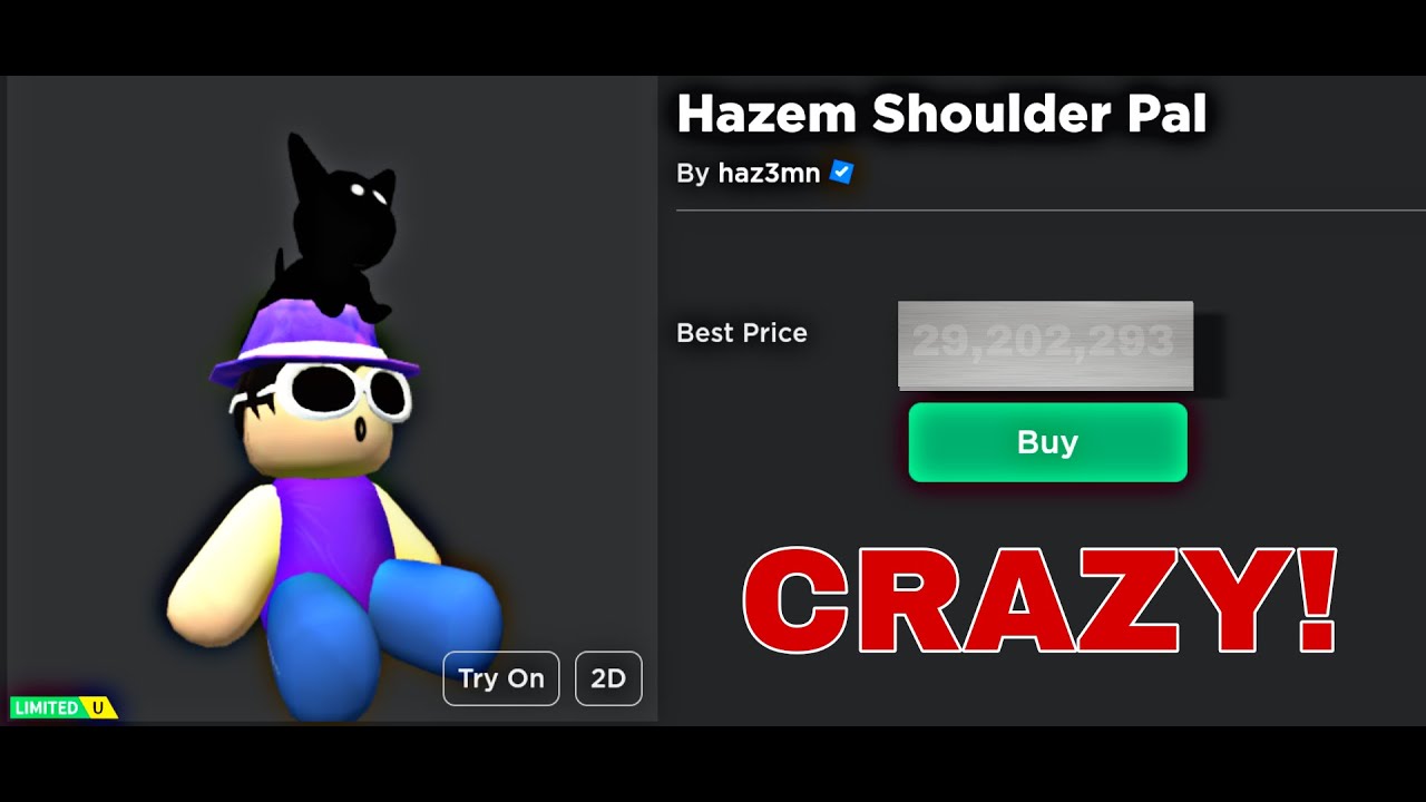 HAZEM'S NEW ITEM COULD BE WORTH MILLIONS! (Roblox Bedears) - YouTube