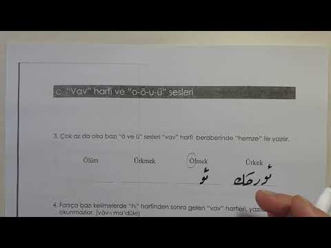 Osmanlıca Yazıyorum T-34: Vav Harfi ve \