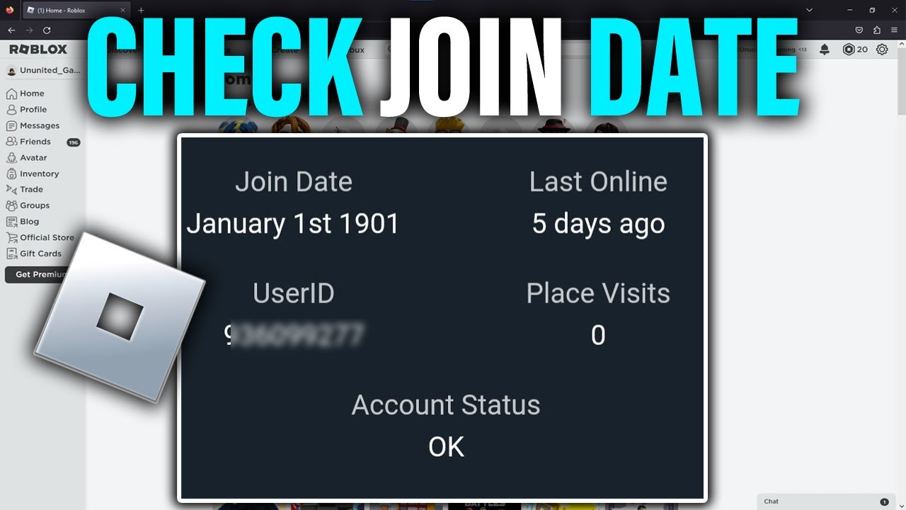 How To Check Join Date On Roblox 2026 - YouTube
