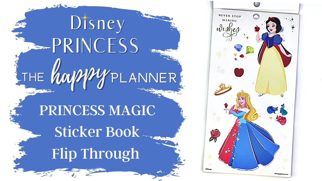 DISNEY PRINCESS THE HAPPY PLANNER PRINCESS MAGIC STICKER BOOK FLIP ...