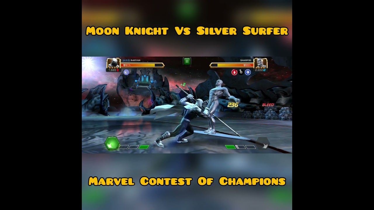 Moon Knight Vs Silver Surfer Mcoc #shorts - YouTube