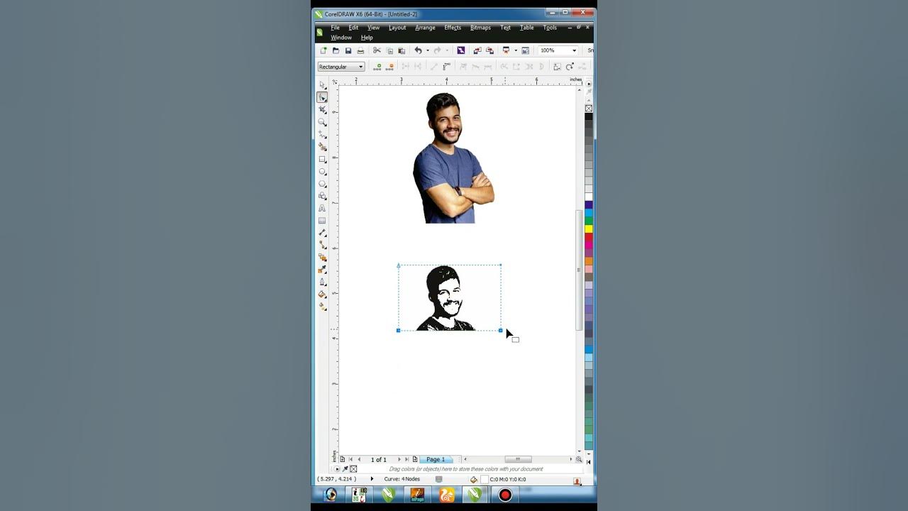 How to Convert #raster Image into Vector or into #lineart in Coreldraw #shorts #coreldraw # ...