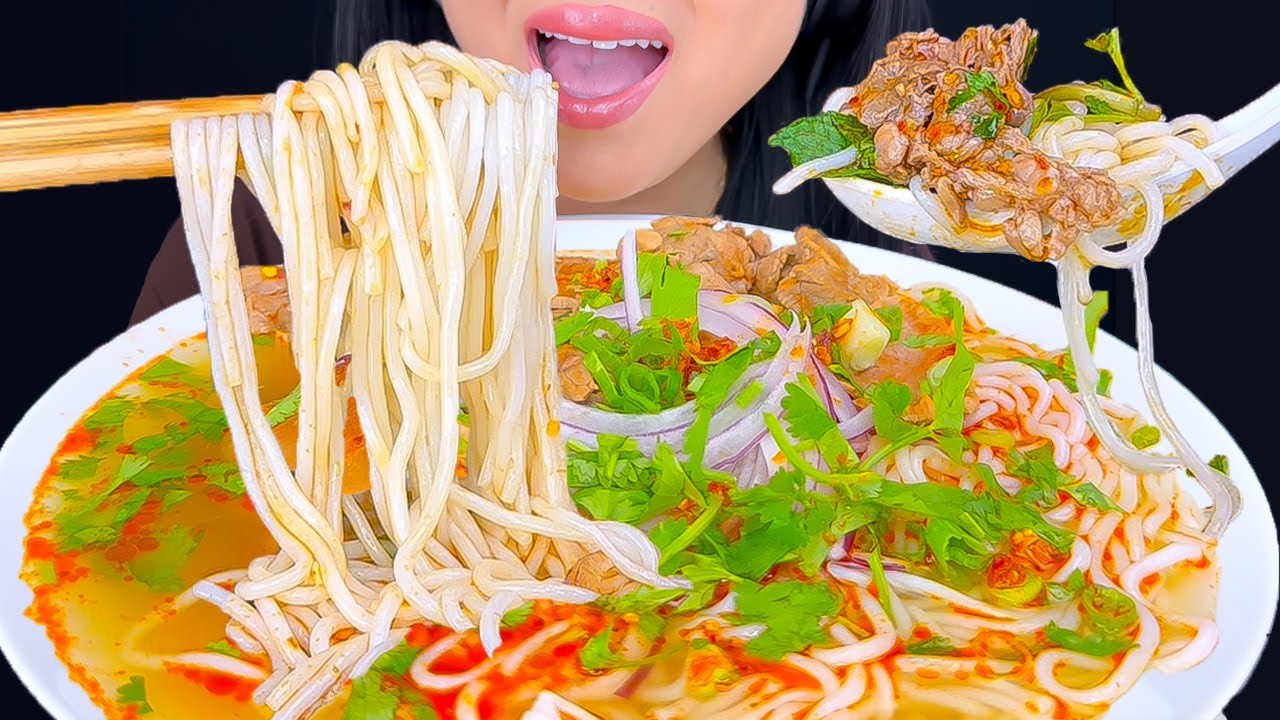 ASMR SPICY BEEF NOODLES (EATING SOUNDS) ASMR Phan - YouTube