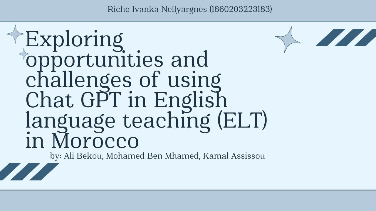 Exploring opportunities and challenges of using Chat GPT in ELT in ...