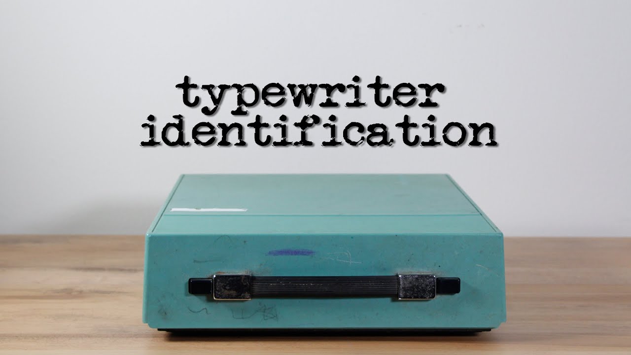 how to identify a typewriter - YouTube