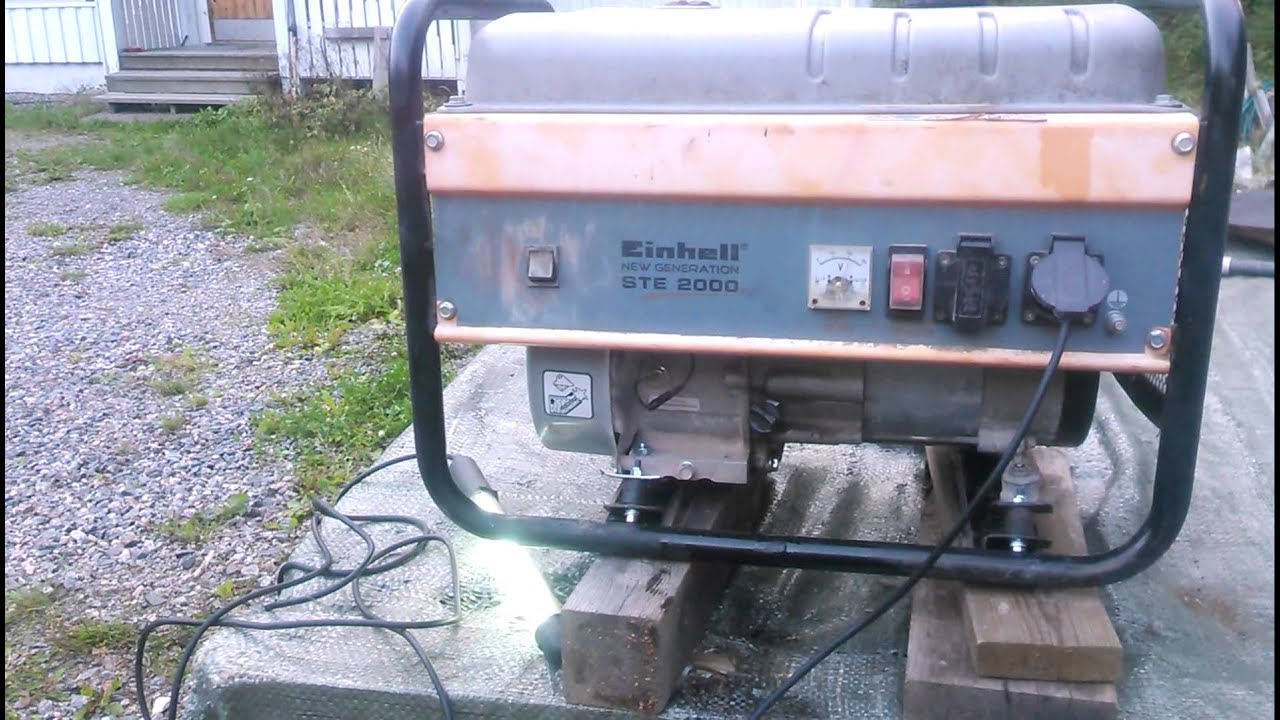 Einhell STE2000 refurbished generator running - YouTube