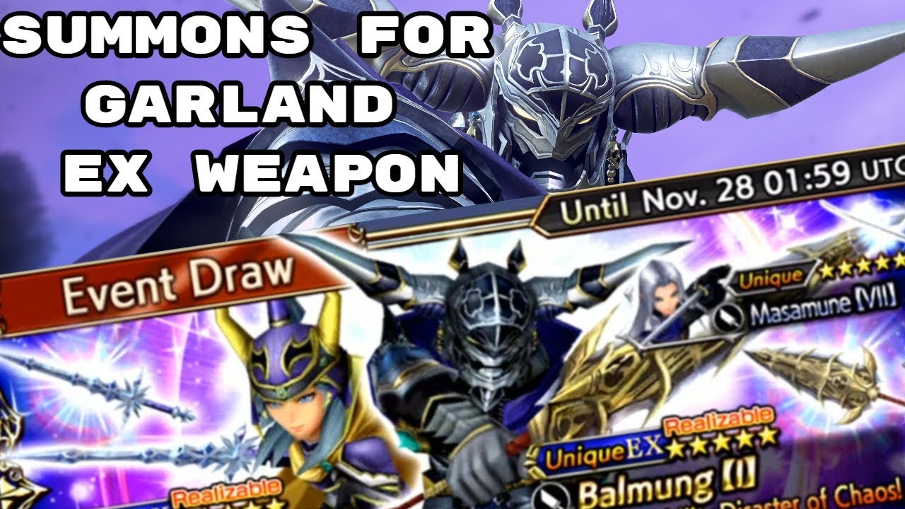 Summons for Garland EX Weapon - DFFOO - Dissidia Final Fantasy: Opera ...
