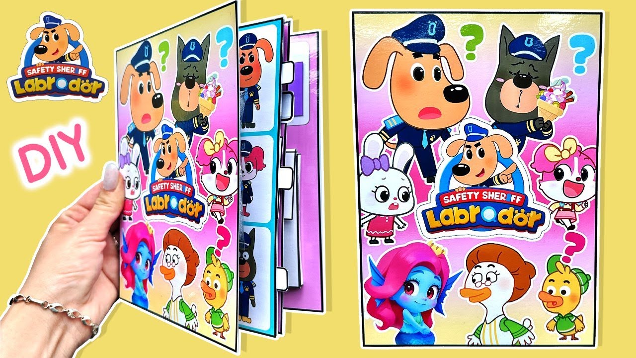 [ Paper DIY ]Sách trò chơi Cảnh Sát Trưởng Labrador | Making Sheriff ...
