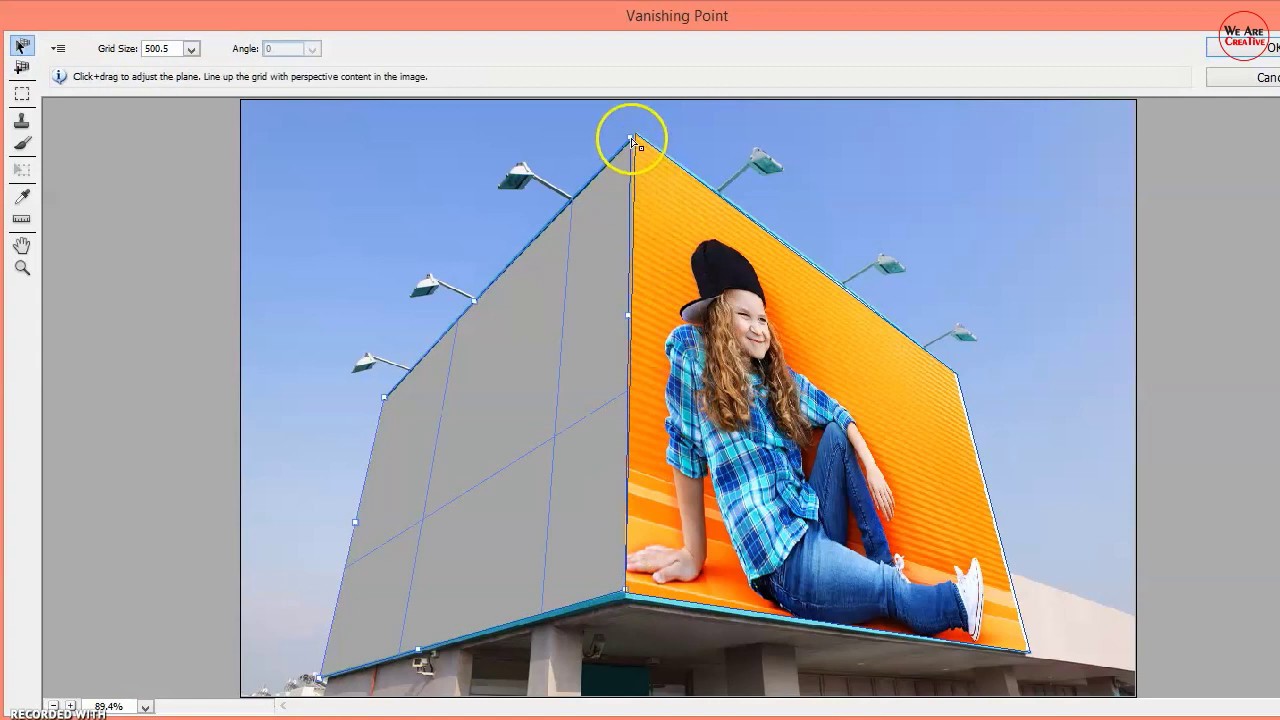 Vanishing Point Filter Menu - Adobe Photoshop for Beginners in Hindi ...