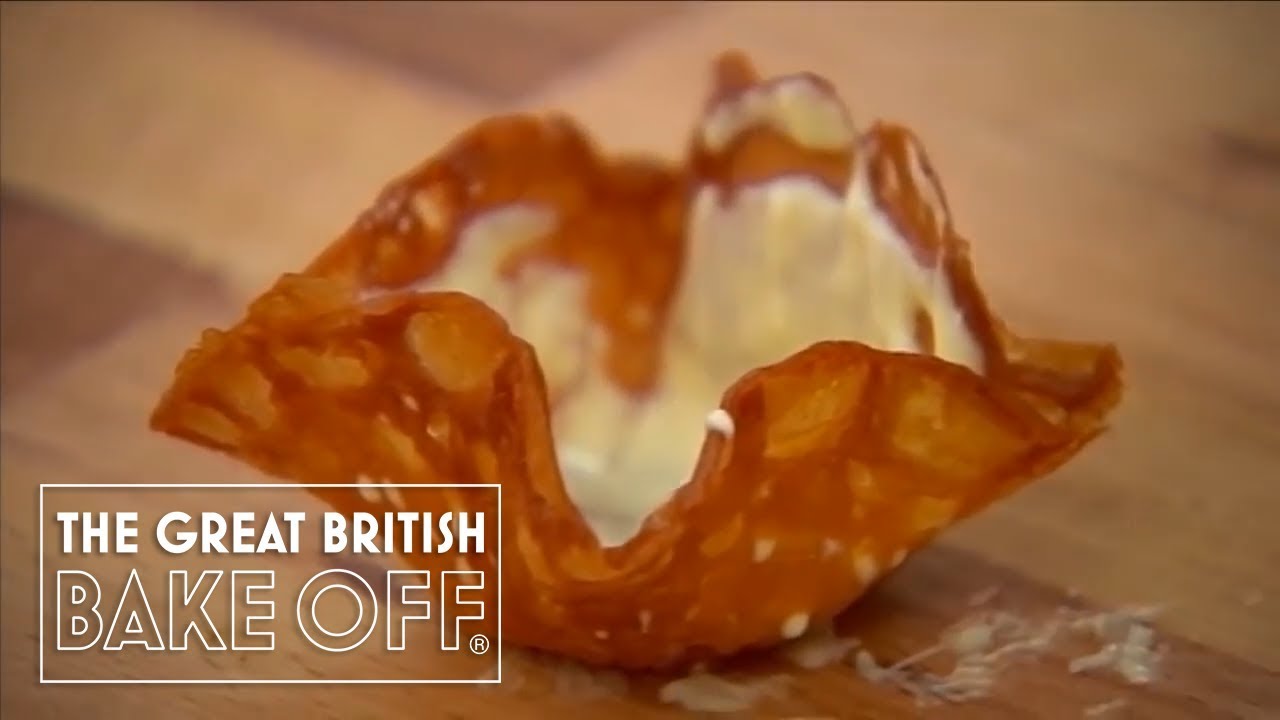 How to fill brandy snaps with Mary Berry Pt 3 | The Great British Bake ...