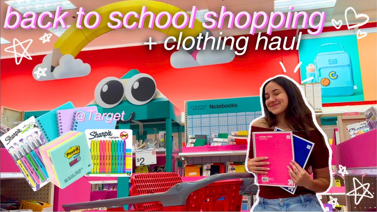 come back to school shopping with me | 2024 supplies & clothing haul ...
