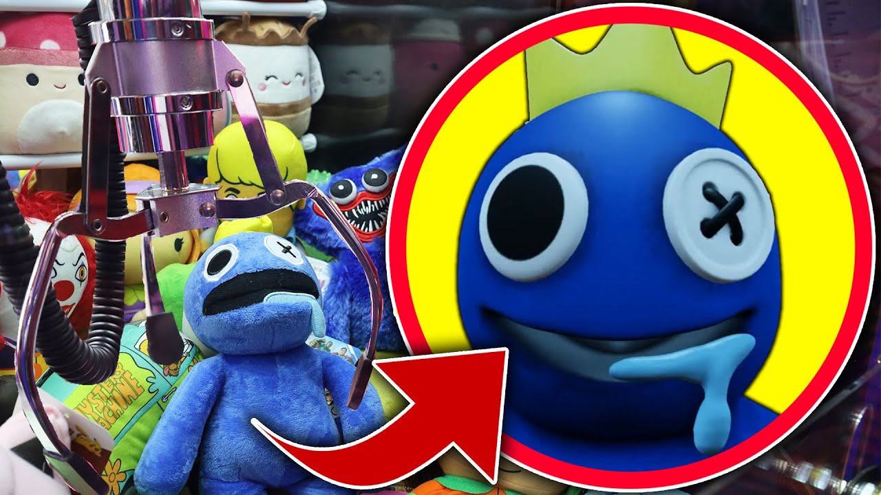 Blue Rainbow Friends Plush FOUND In Claw Machine - YouTube