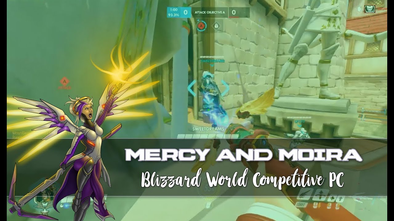 Mercy & Moira on Blizzard World - Competitive PC - YouTube