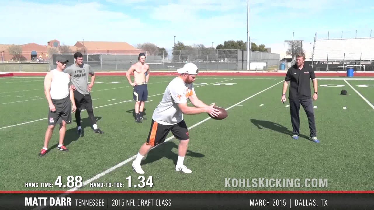 Matt Darr | NFL Punting Prospect | 2015 March Training - YouTube