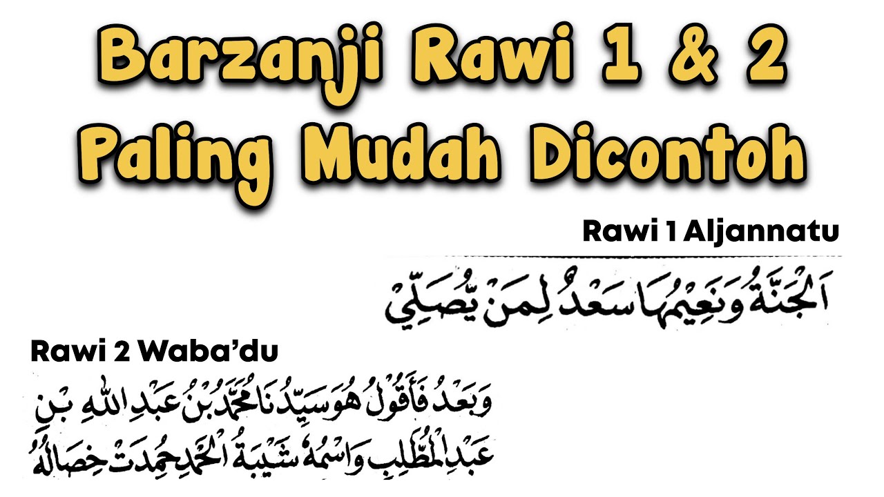 Barzanji Rawi 1 dan Rawi 2 Terbaru 2024 | Full - YouTube