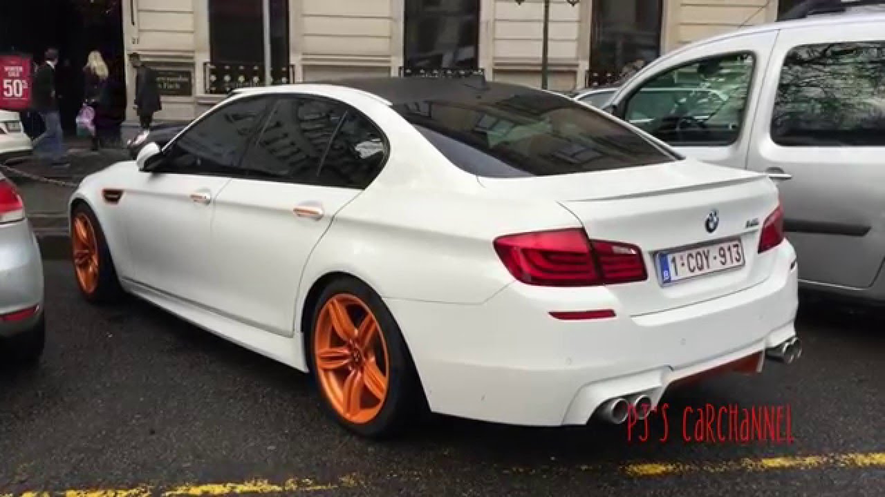 CRAZY "BMW F10 M5" with ORANGE wheels & details - YouTube