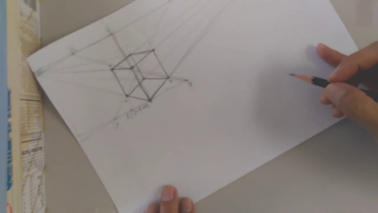 assignment#1 Draw a perspective cube 1 - YouTube