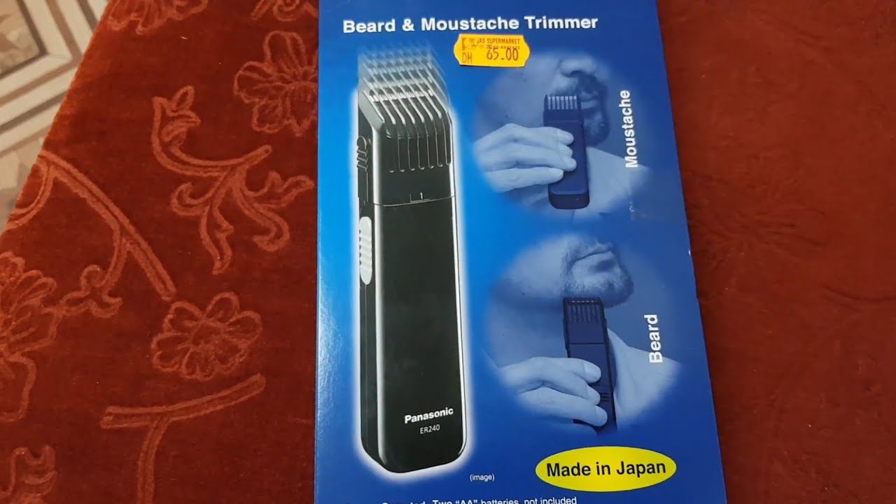 Panasonic beard & moustache trimmer - YouTube