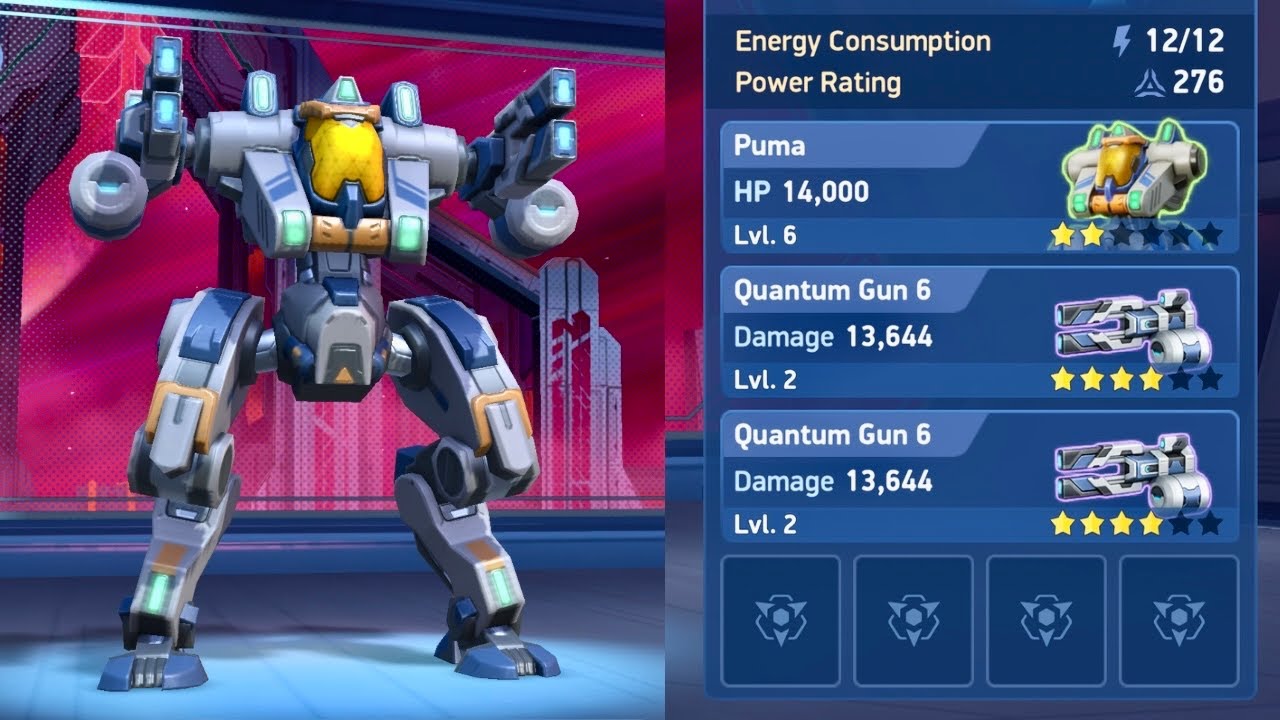 mech arena puma Quantum Gun 6 | mech arena gameplay | mech arena - YouTube