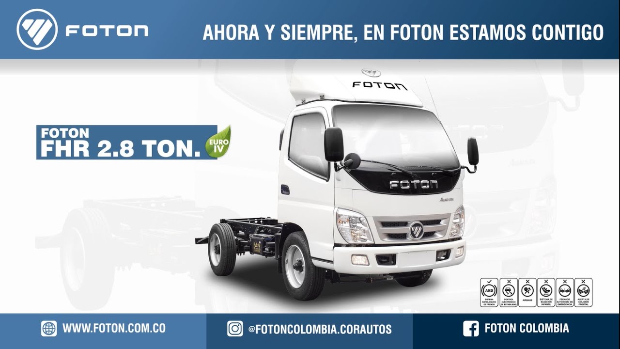 Foton FHR 2.8 Ton. - Foton Colombia - YouTube