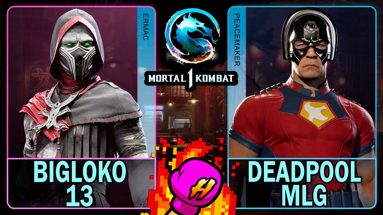 MK1 Bigloko13 (ERMAC) VS Deadpool MLG (PEACEMAKER)🥊Mortal Kombat 1🥊4K ...
